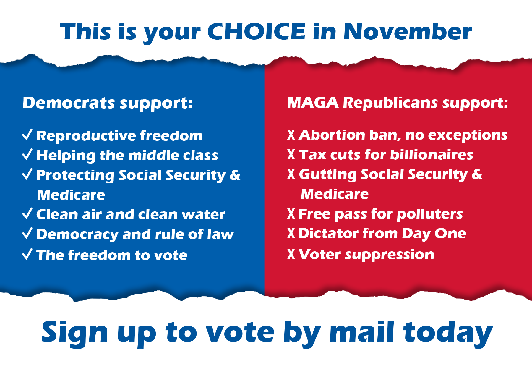 Pennsylvania Vote By Mail Registration – Blue Wave Postcards
