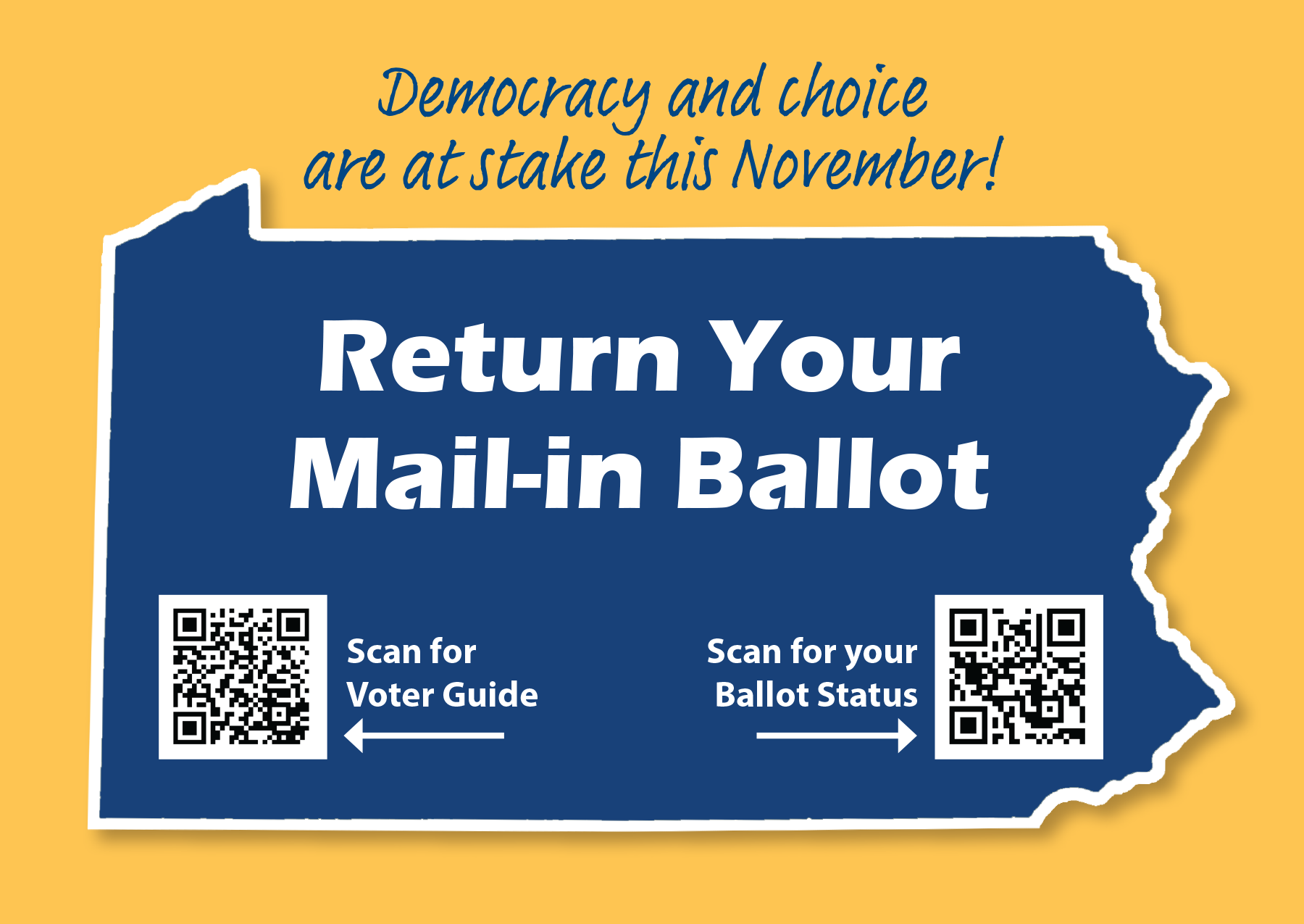 Pennsylvania Get Out The Vote – Blue Wave Postcards
