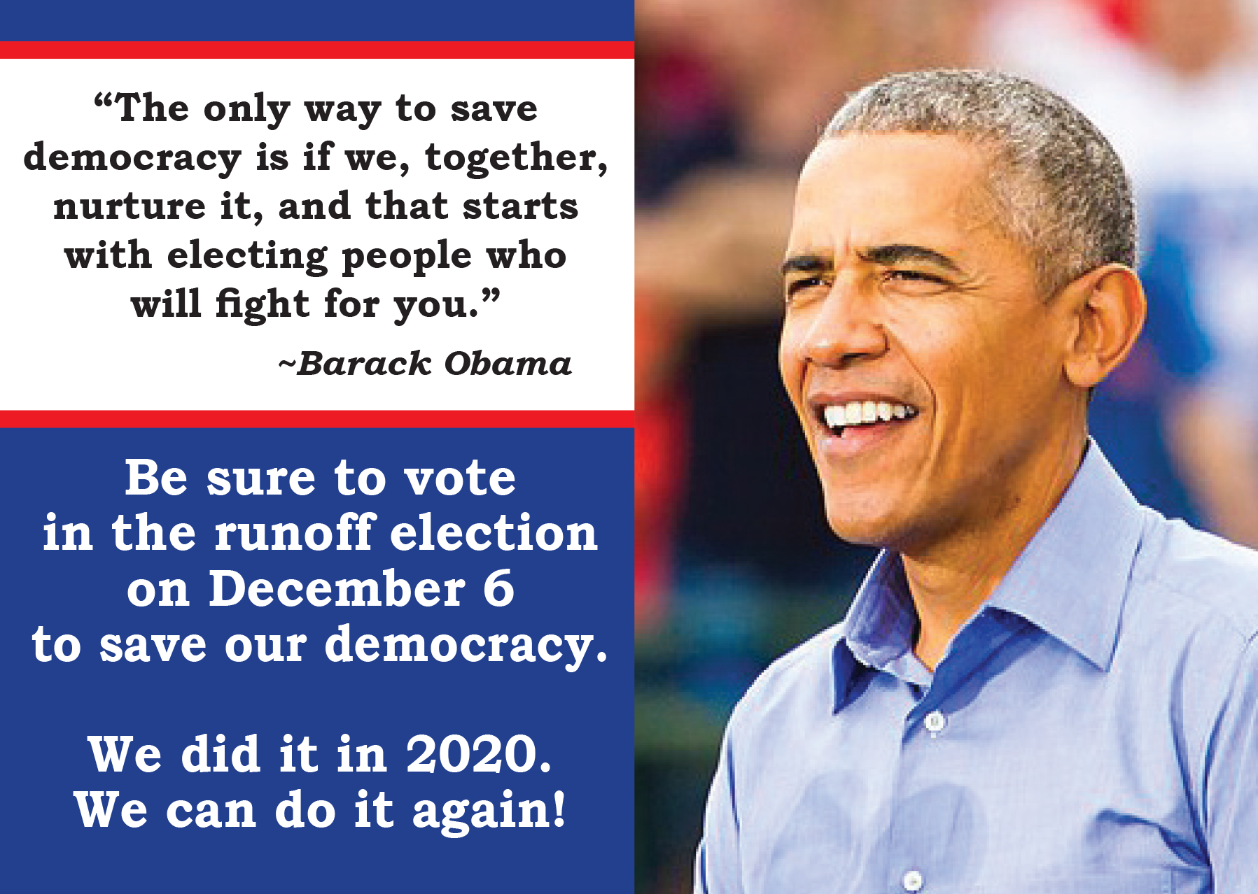 Georgia Runoff Election Mobilization Campaign – Blue Wave Postcard Movement